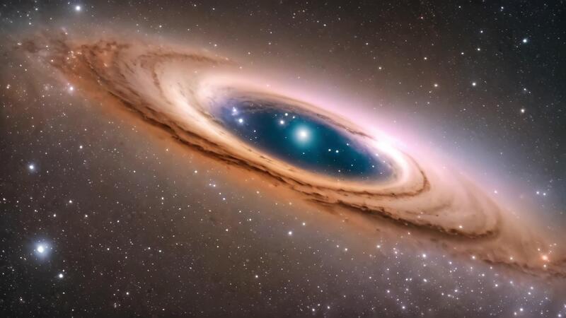 AI generated a breathtaking image of a spiral galaxy, highlighting its mesmerizing structure and ...