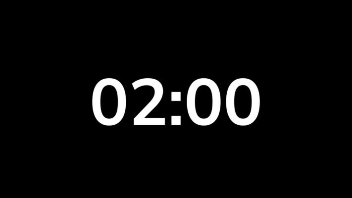 Two Minute Countdown Stock Video Footage for Free Download