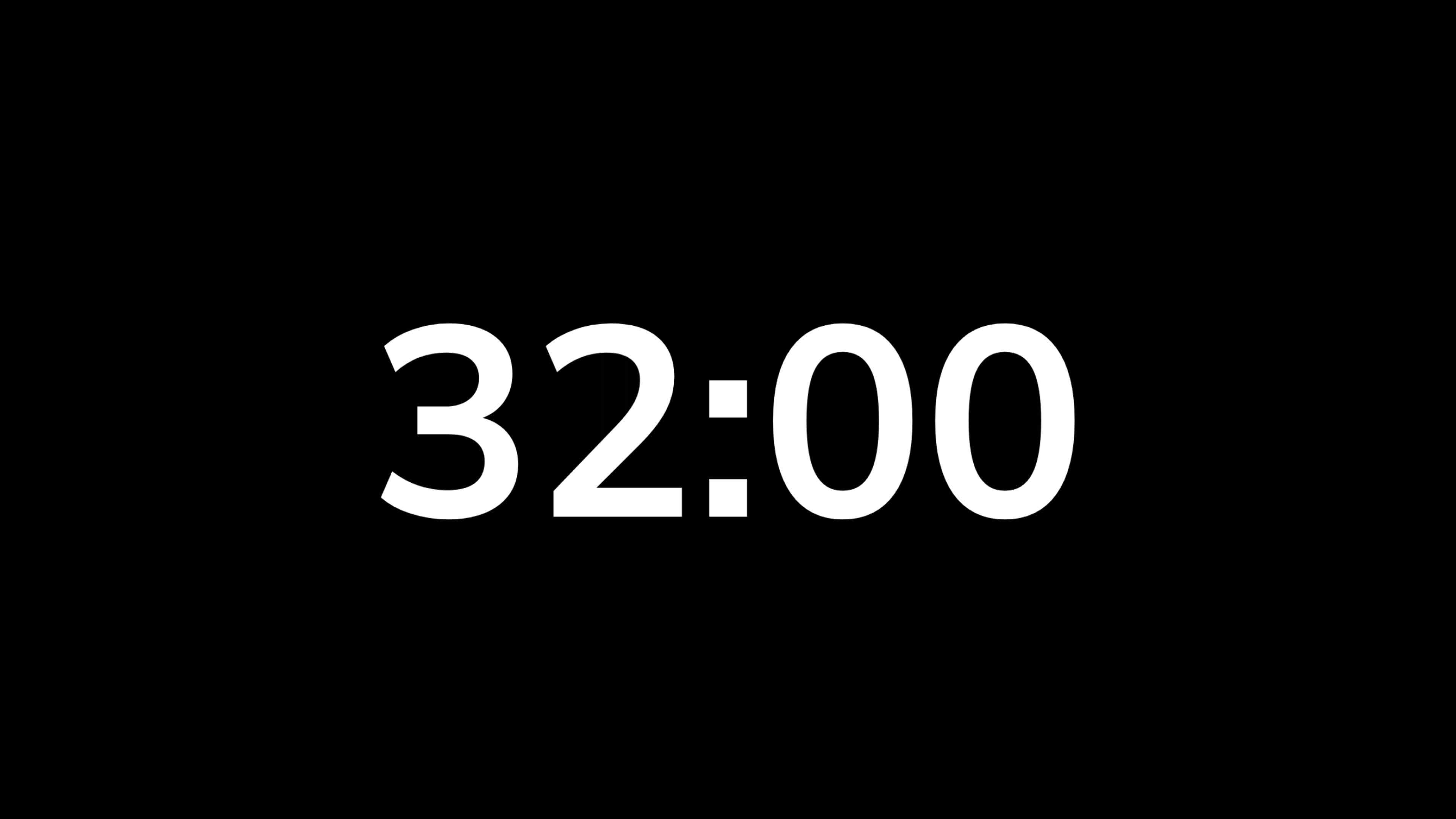 35 Second Countdown Timer Animation On Black Background 39000354 Stock