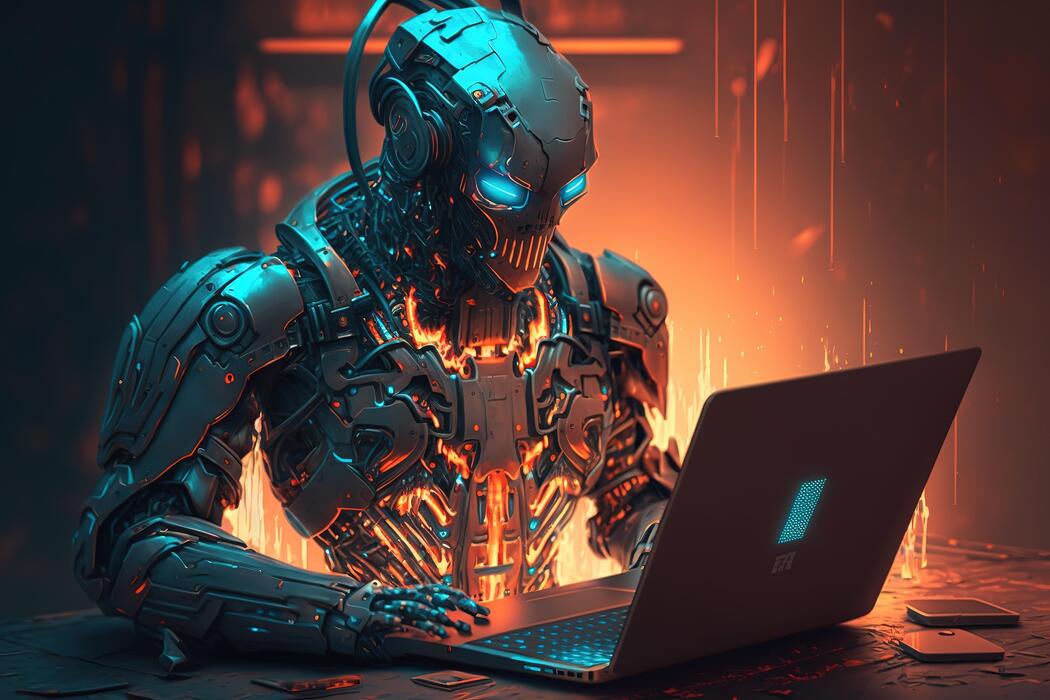 Robot Laptop Stock Photos, Images and Backgrounds for Free Download