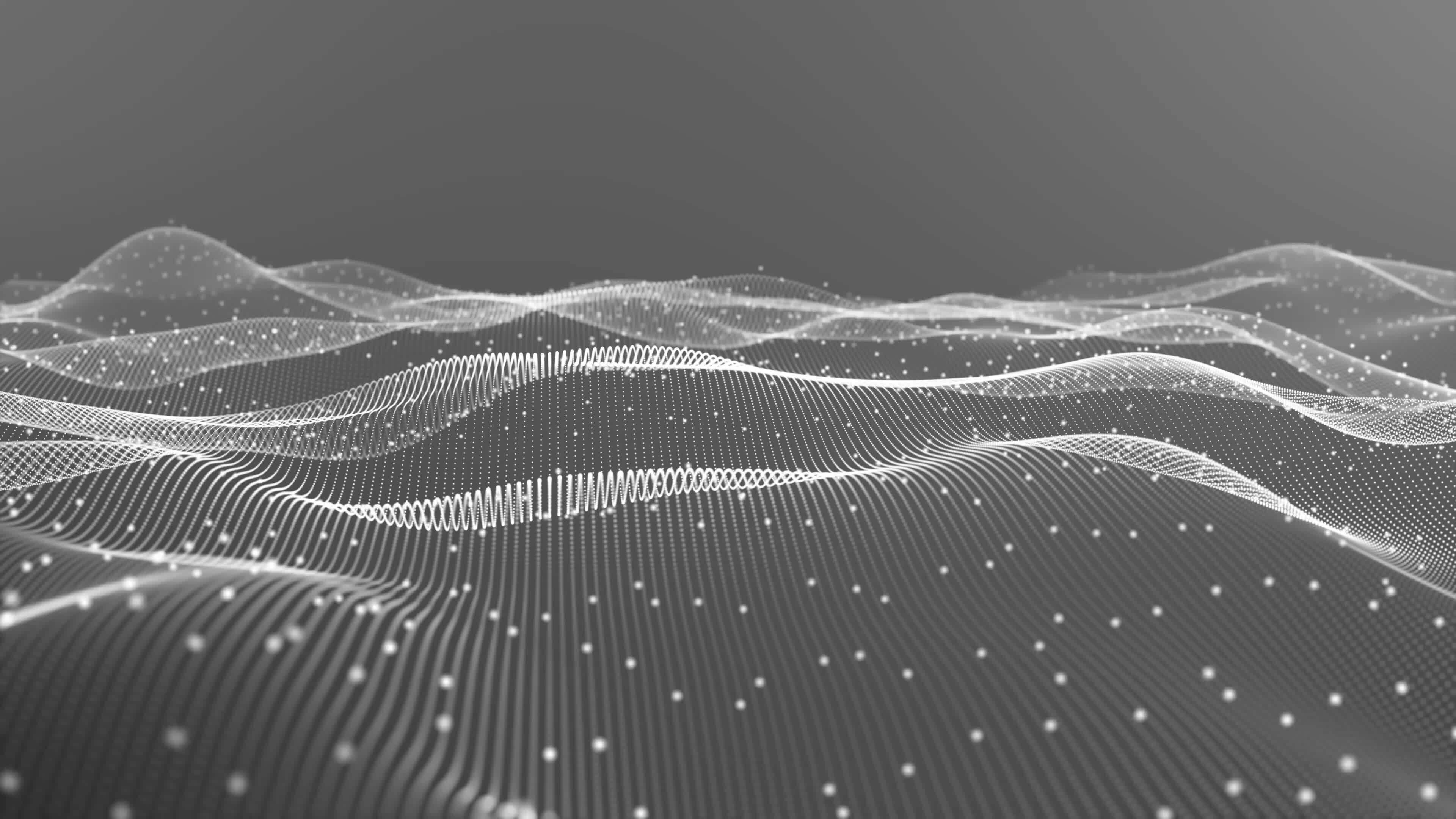 Digital Particle Wave In Cyberspace Abstract Background Cyber Background Or Technology