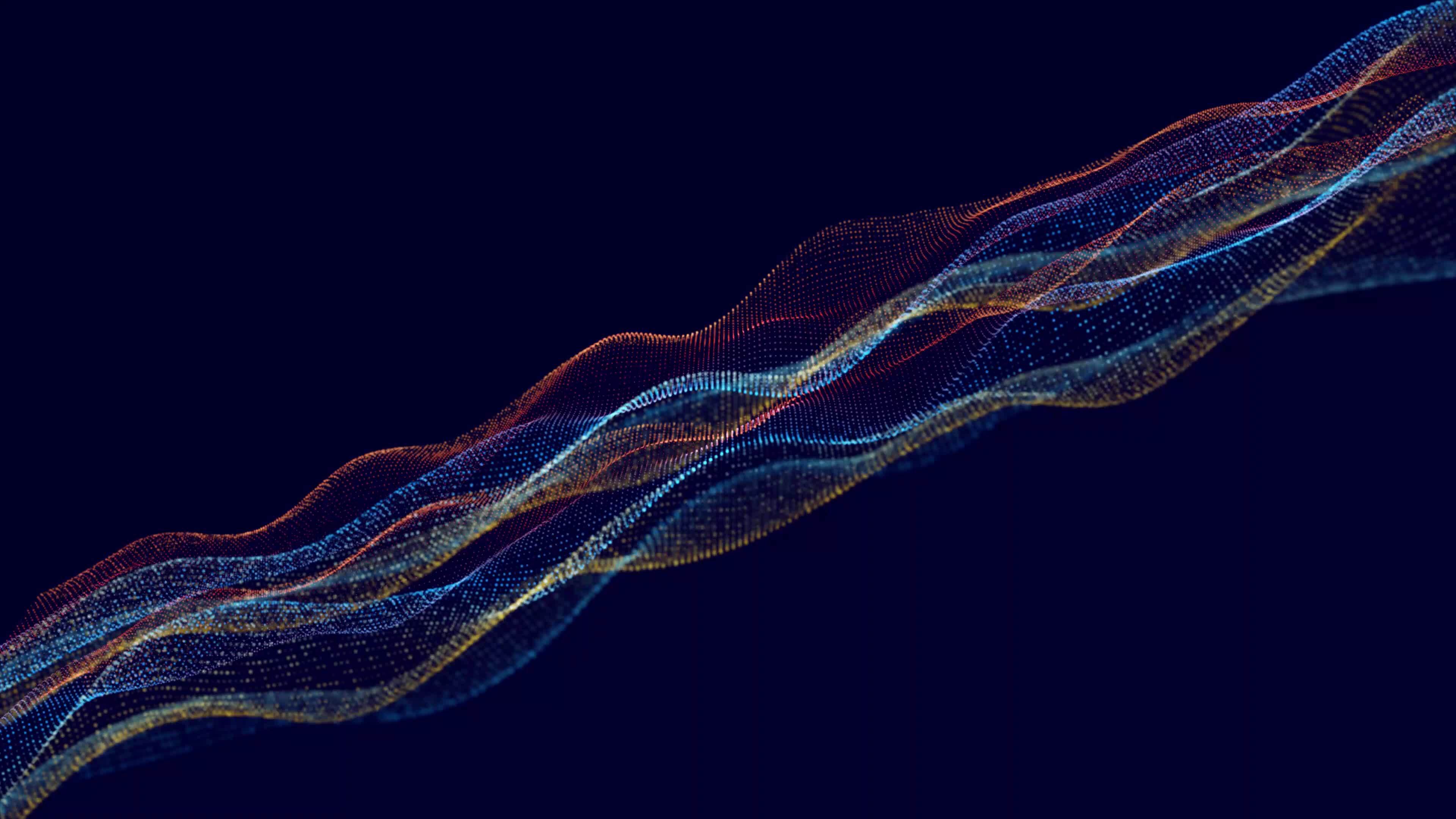 Digital Particle Wave In Cyberspace Abstract Background Cyber Background Or Technology