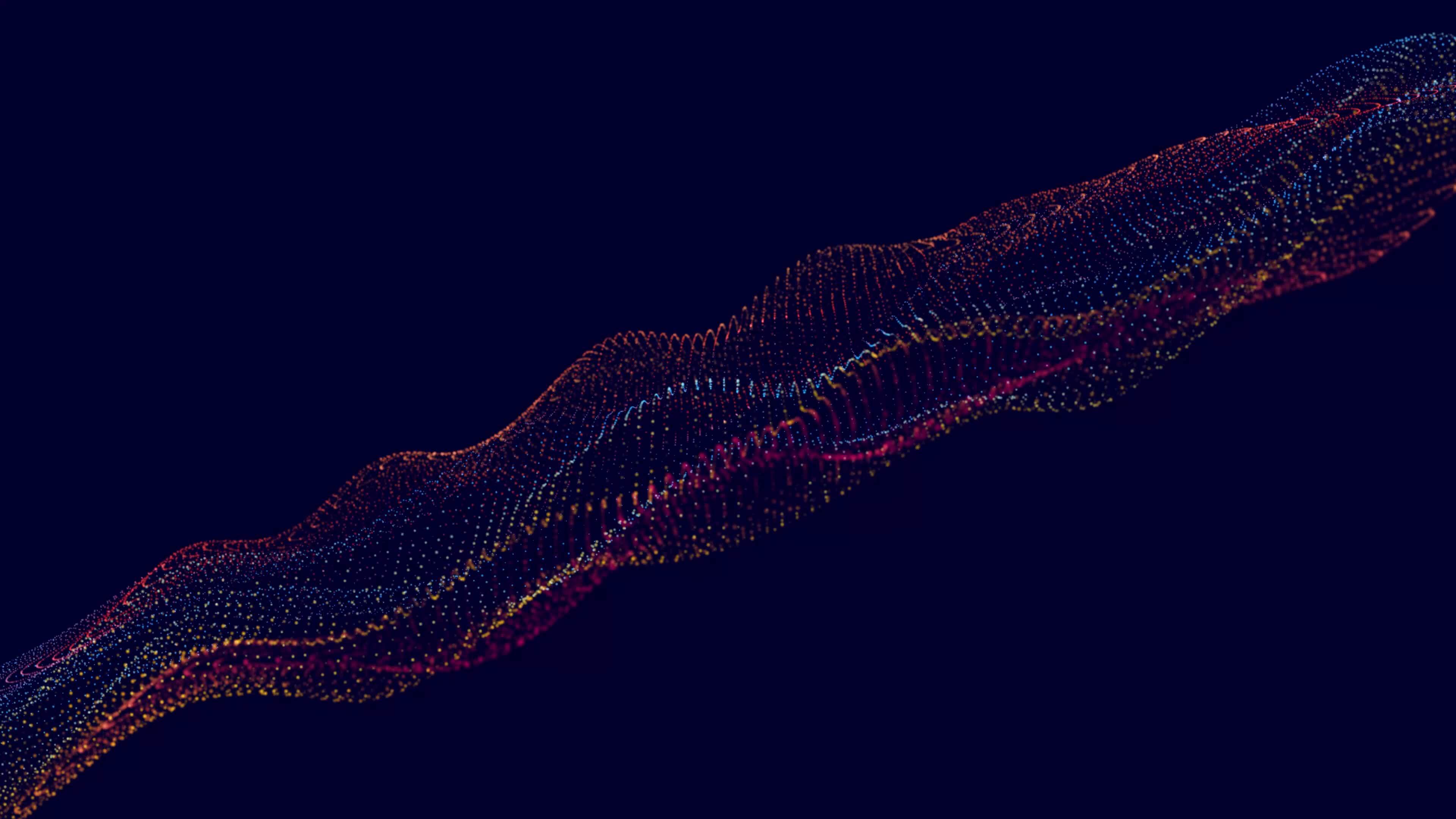 Digital Particle Wave In Cyberspace Abstract Background Cyber Background Or Technology