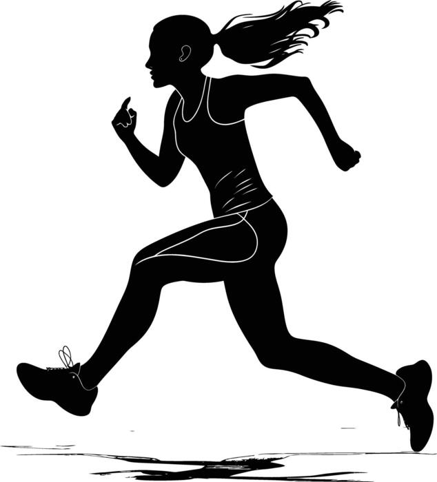 Woman Running Silhouette Vector Art, Icons, and Graphics for Free Download