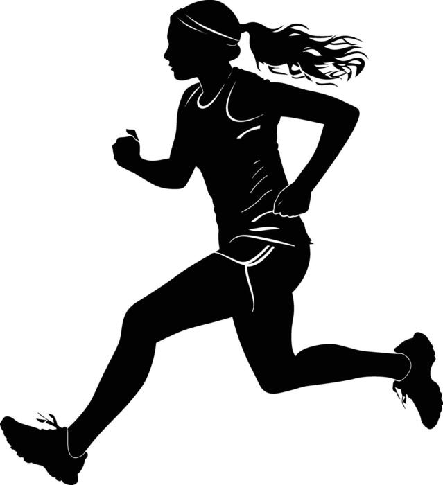 Woman Running Silhouette Vector Art, Icons, and Graphics for Free Download
