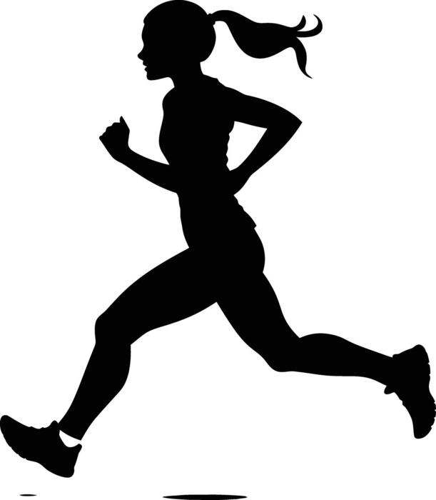 Woman Running Silhouette Vector Art, Icons, and Graphics for Free Download