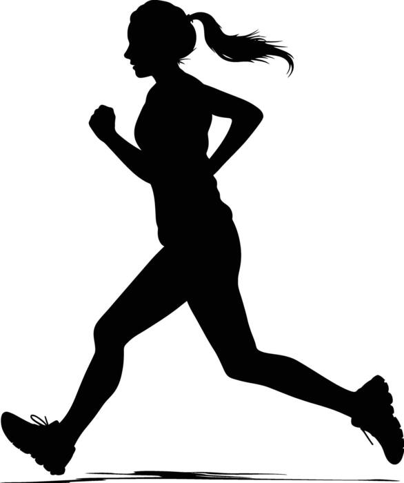 Woman Running Silhouette Vector Art, Icons, and Graphics for Free Download