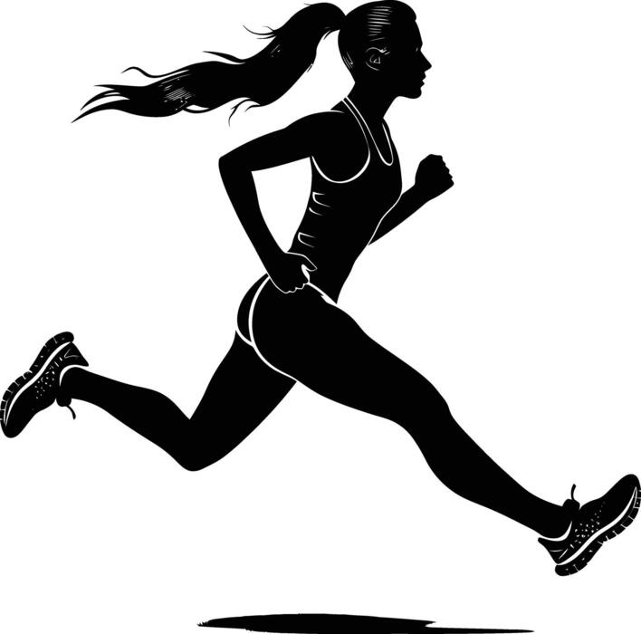 Woman Running Silhouette Vector Art, Icons, and Graphics for Free Download