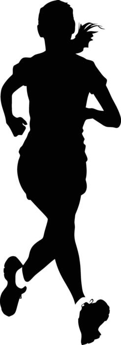 Woman Running Silhouette Vector Art, Icons, and Graphics for Free Download