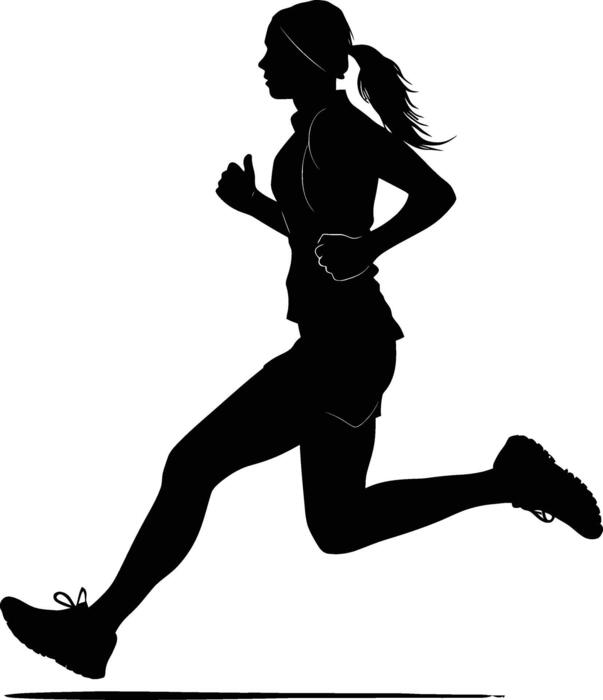 Woman Running Silhouette Vector Art, Icons, and Graphics for Free Download