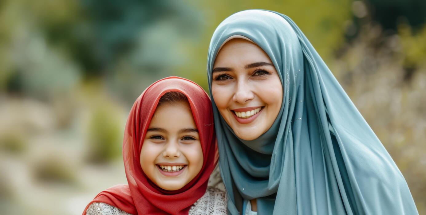 Hijab Mom Stock Photos, Images and Backgrounds for Free Download