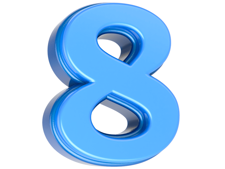 Number 8 PNGs for Free Download