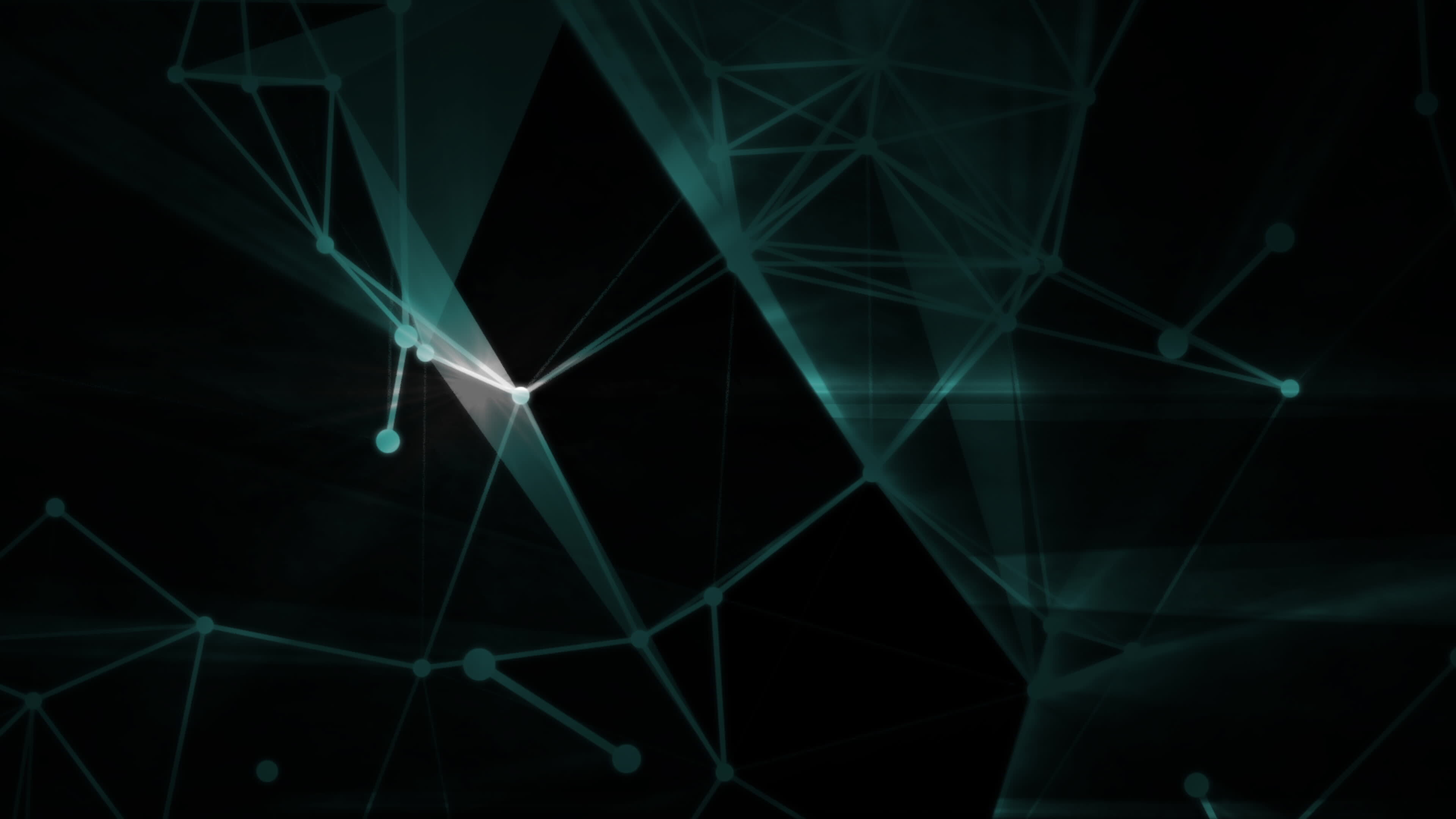 Abstract Digital Connection Moving Dots And Lines Technology