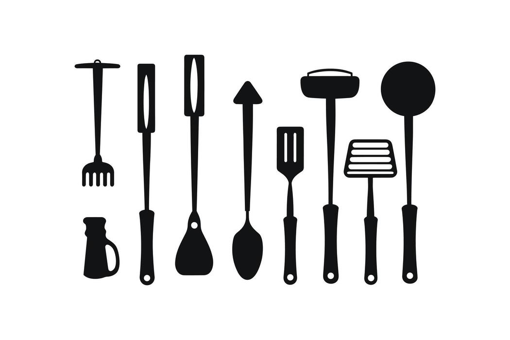 Kitchen Tools Silhouette Vector Art, Icons, and Graphics for Free Download