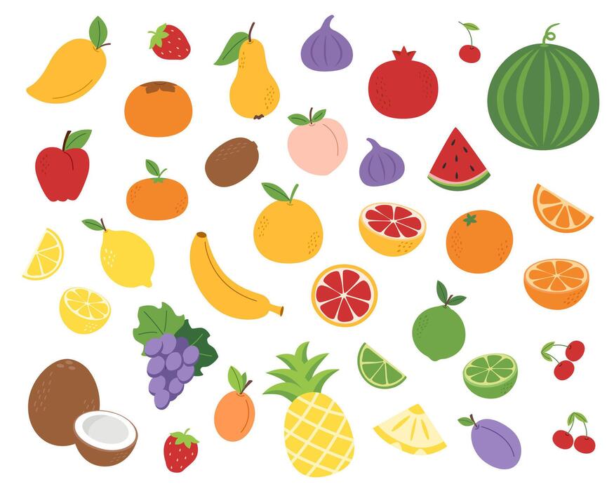 Fruit Clipart Vector Art, Icons, and Graphics for Free Download