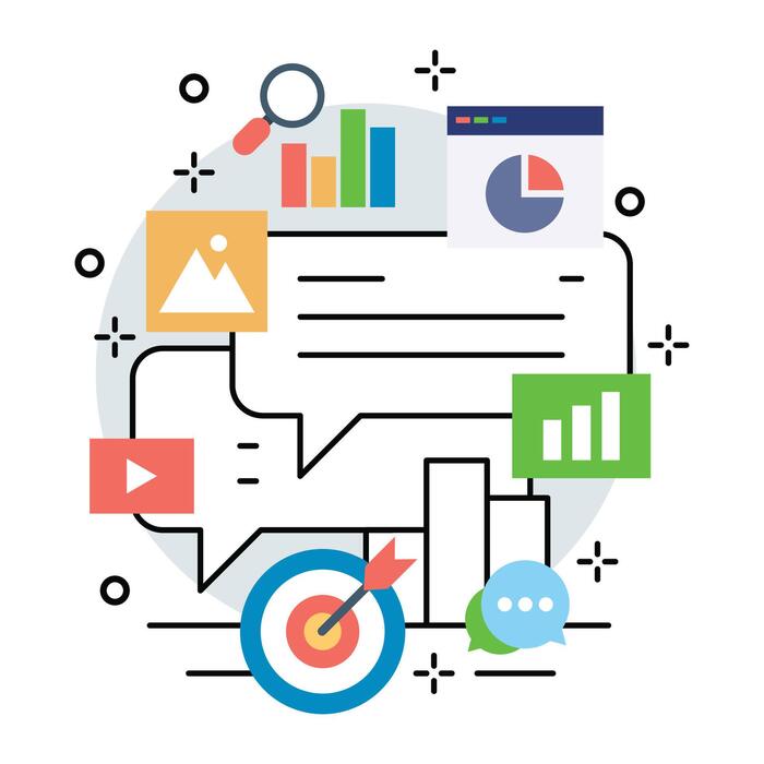 Social Media Marketing Strategy Vector Art, Icons, and Graphics for ...