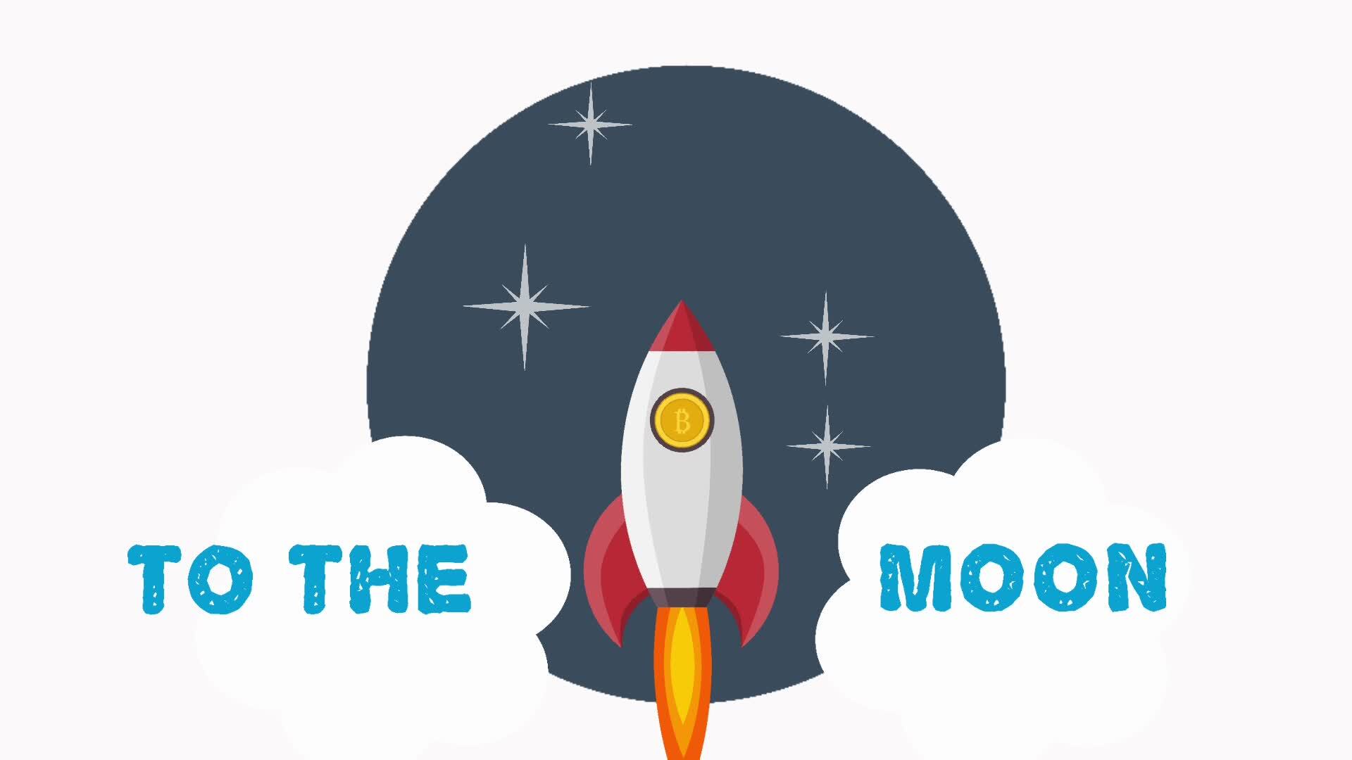 vector of bitcoin to the moon animation 39557441 Stock Video at Vecteezy