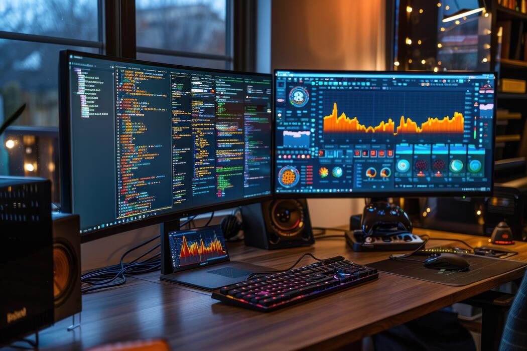 Multiple Monitors Stock Photos, Images and Backgrounds for Free Download