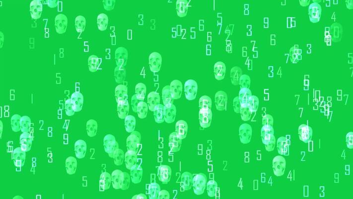 Green Screen Skull Stock Video Footage for Free Download