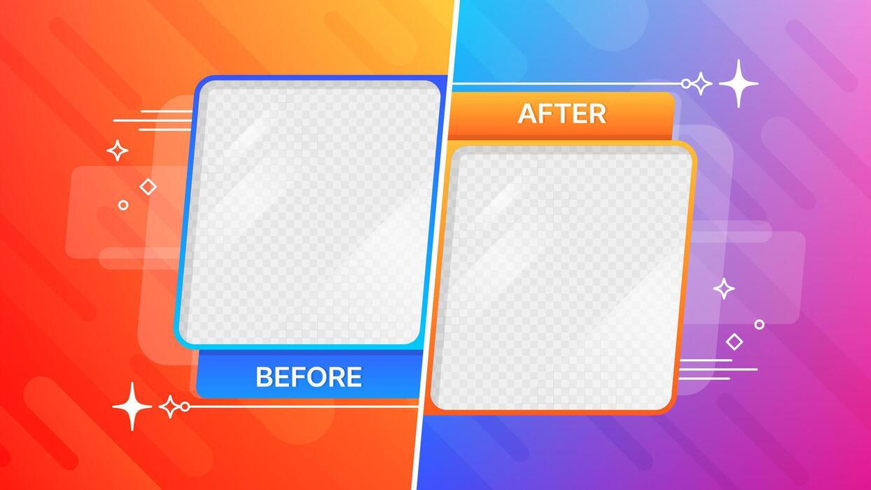 Before After Template Vector Art, Icons, and Graphics for Free Download