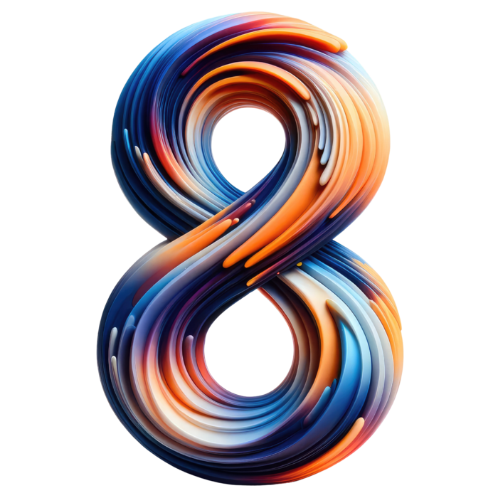 Number 8 PNGs for Free Download
