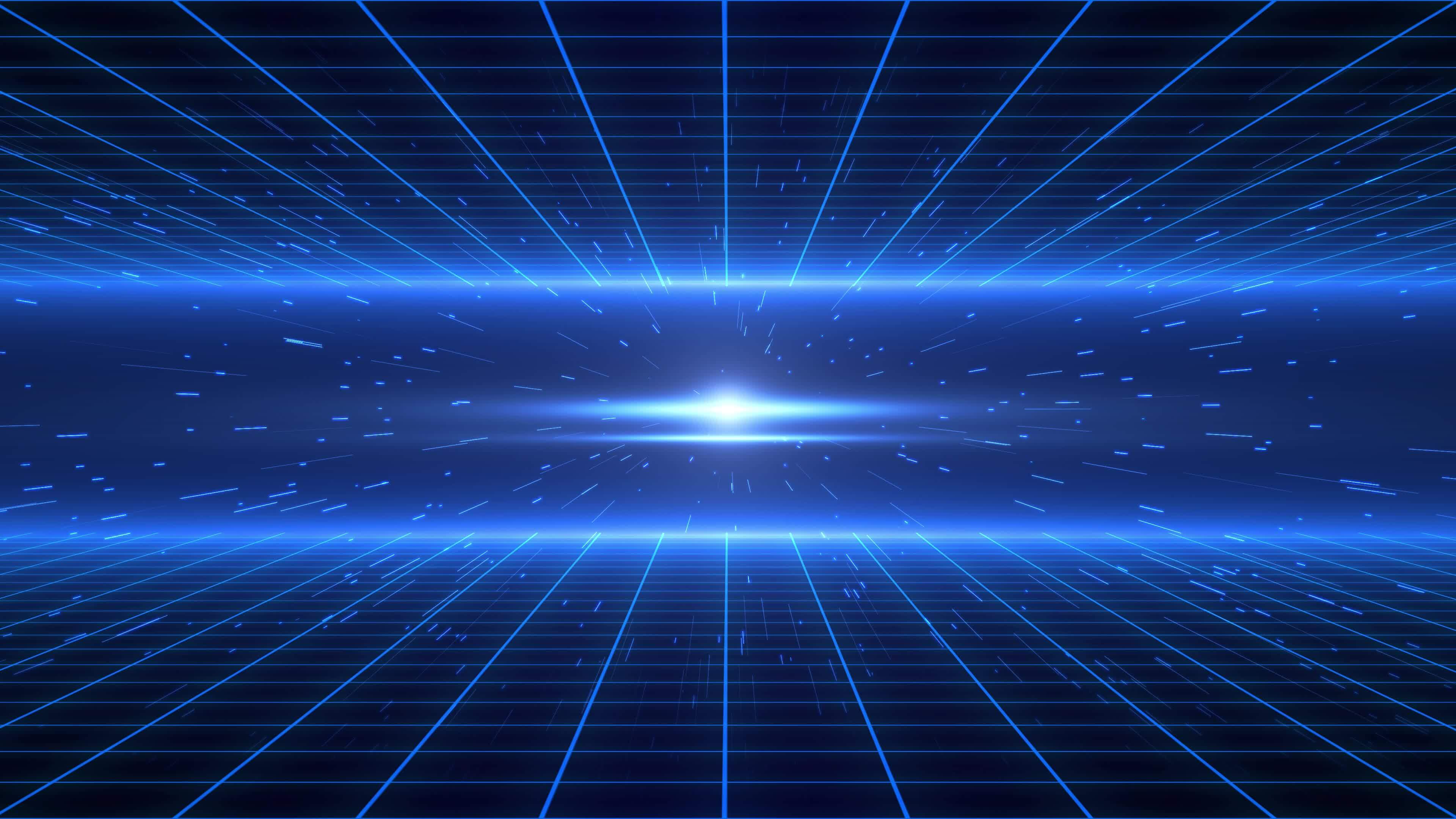 Abstract scene of futuristic cyber world, sci-fi grid, technology ...