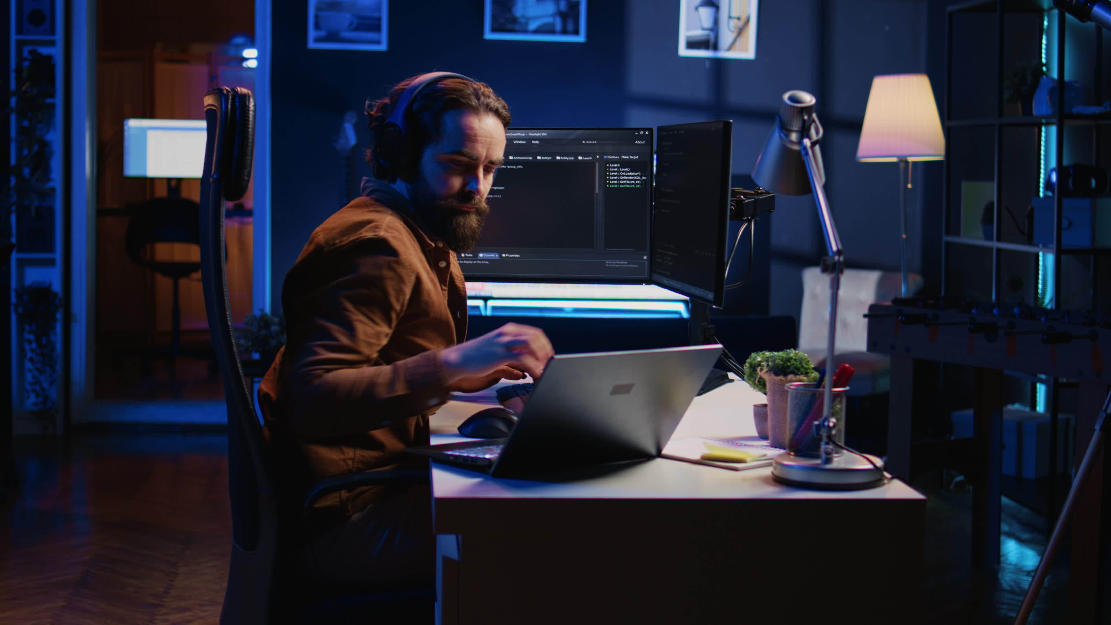 Developer Typing Code In Home Office Using Java Programming Language