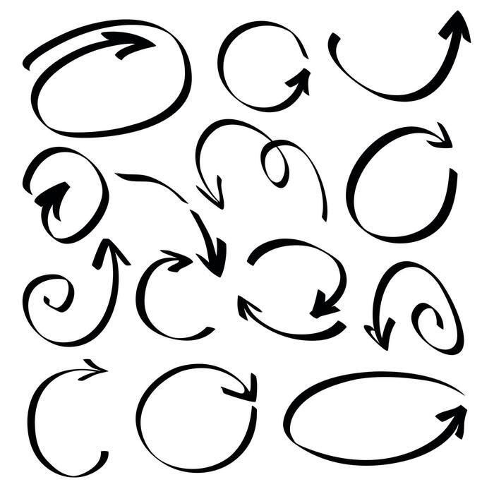 Hand Drawn Arrow Circle Vector Art, Icons, and Graphics for Free Download