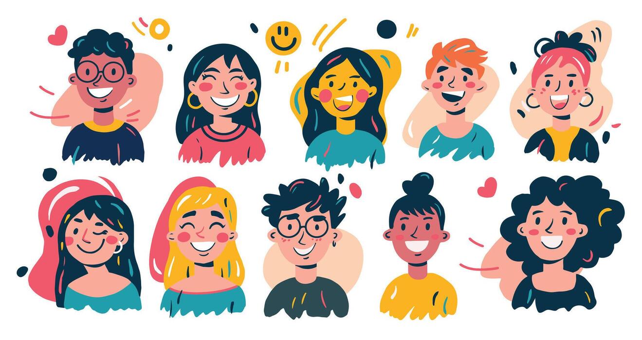 Smiling People Vector Art, Icons, and Graphics for Free Download