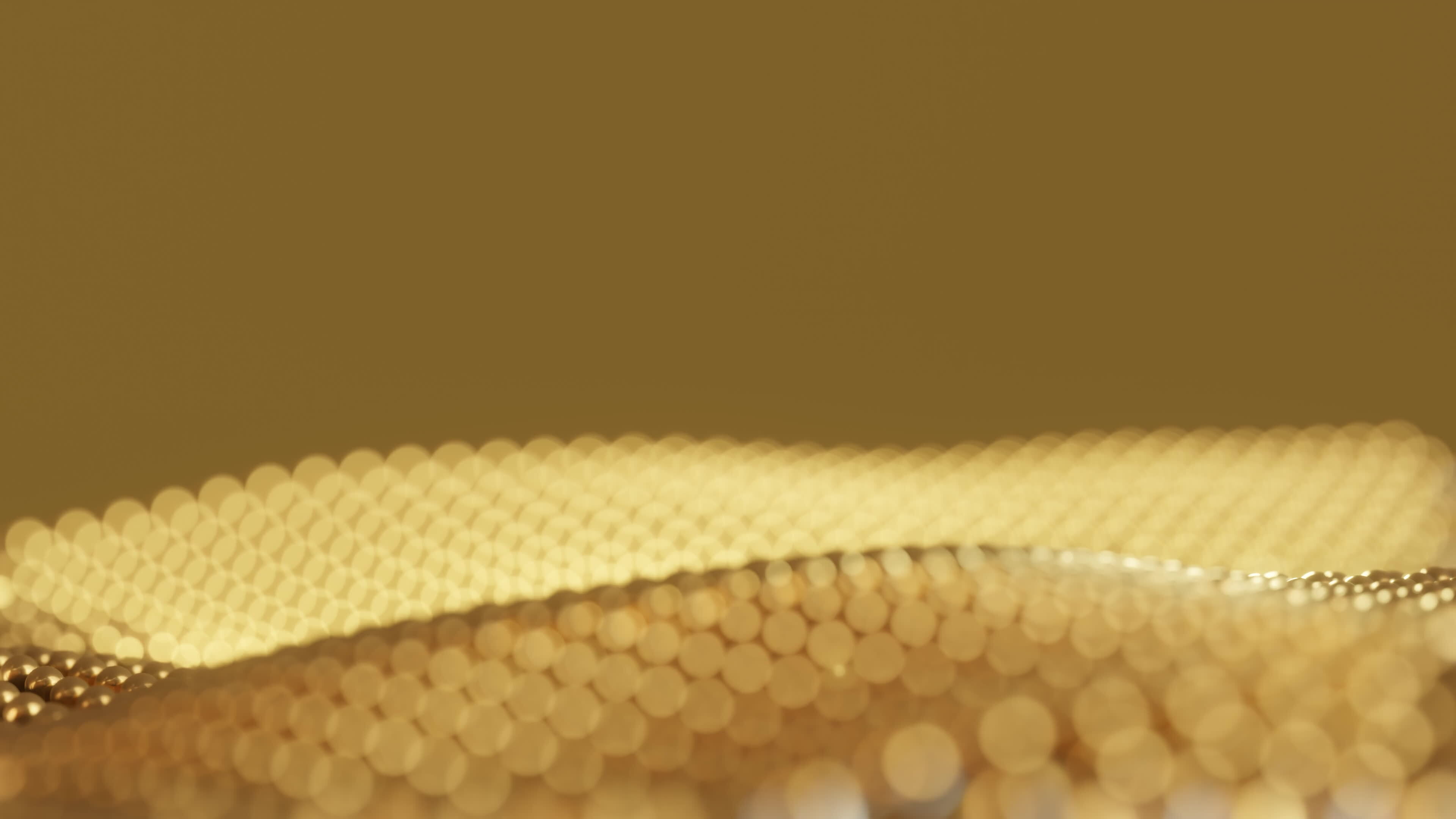 Abstract Gold Dot Particle Wave Animation Background 3d Rendering