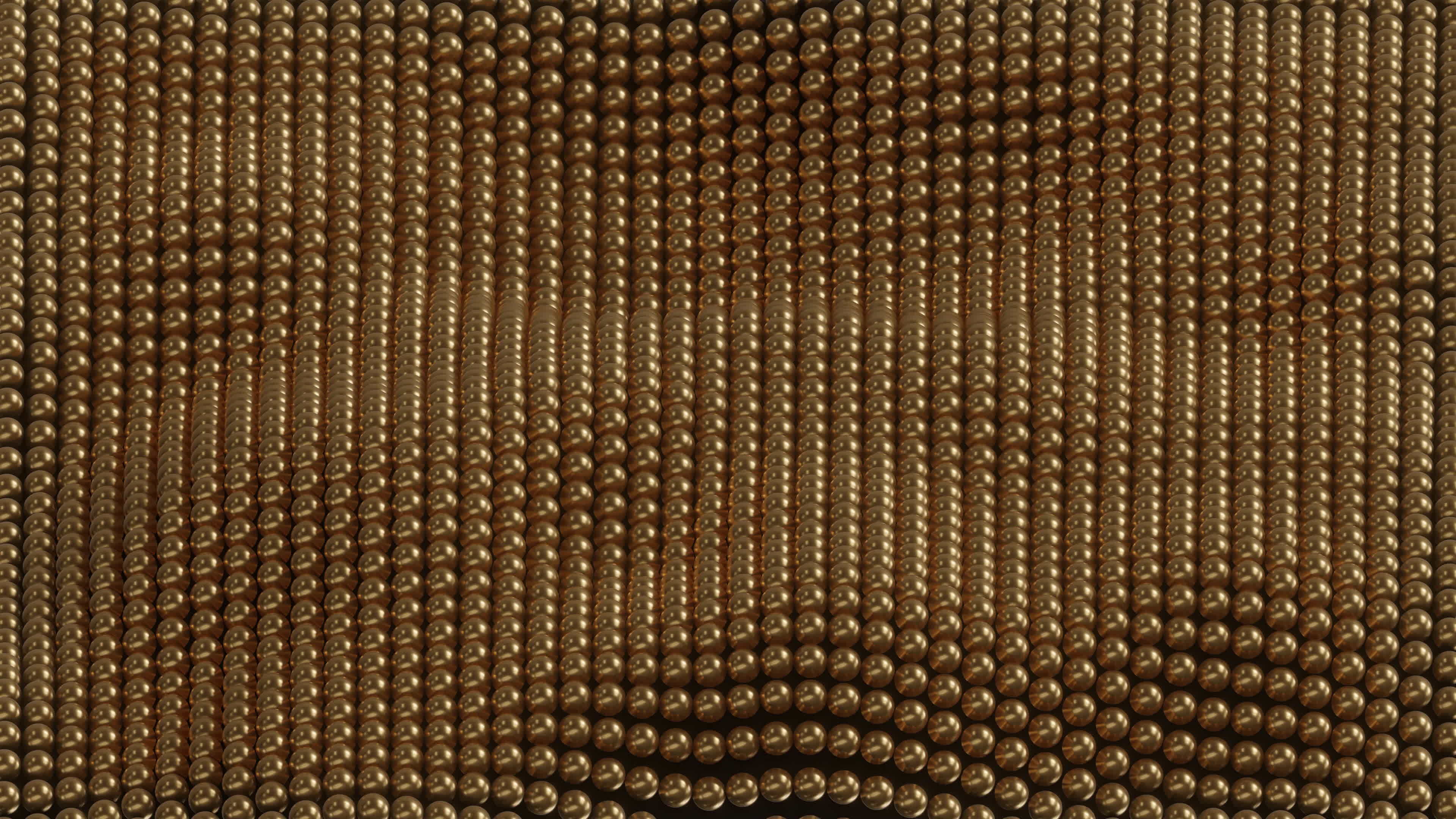 Abstract Gold Dot Particle Wave Animation Background 3d Rendering