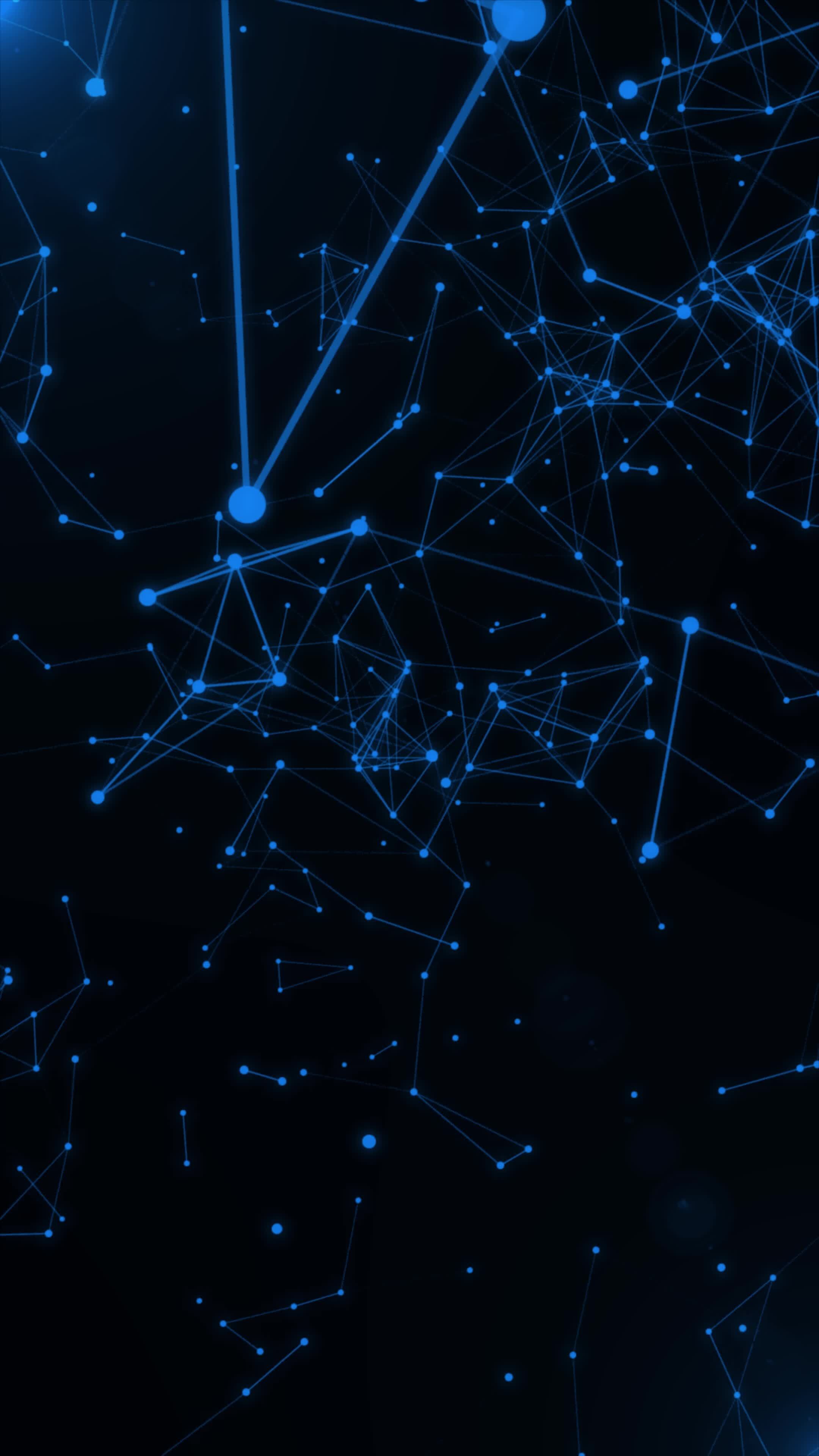 Abstract Tech Network Connection Dots Digital Technology And Big Data Analysis 4k Vertical