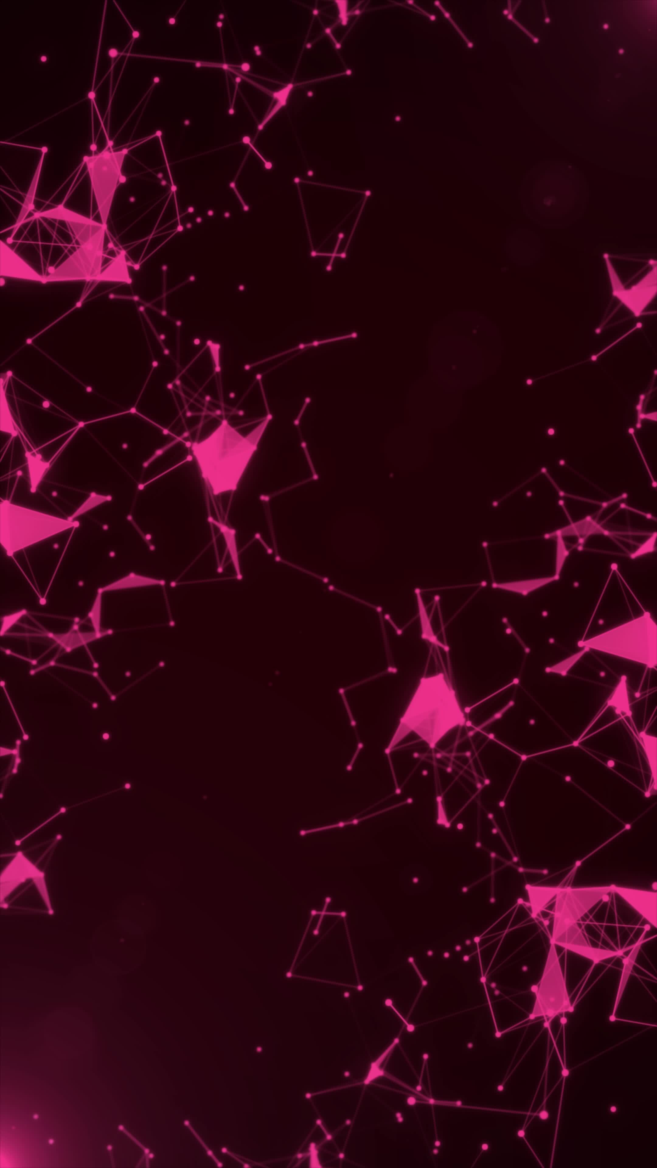 Abstract Tech Network Connection Dots Digital Technology And Big Data Analysis 4k Vertical