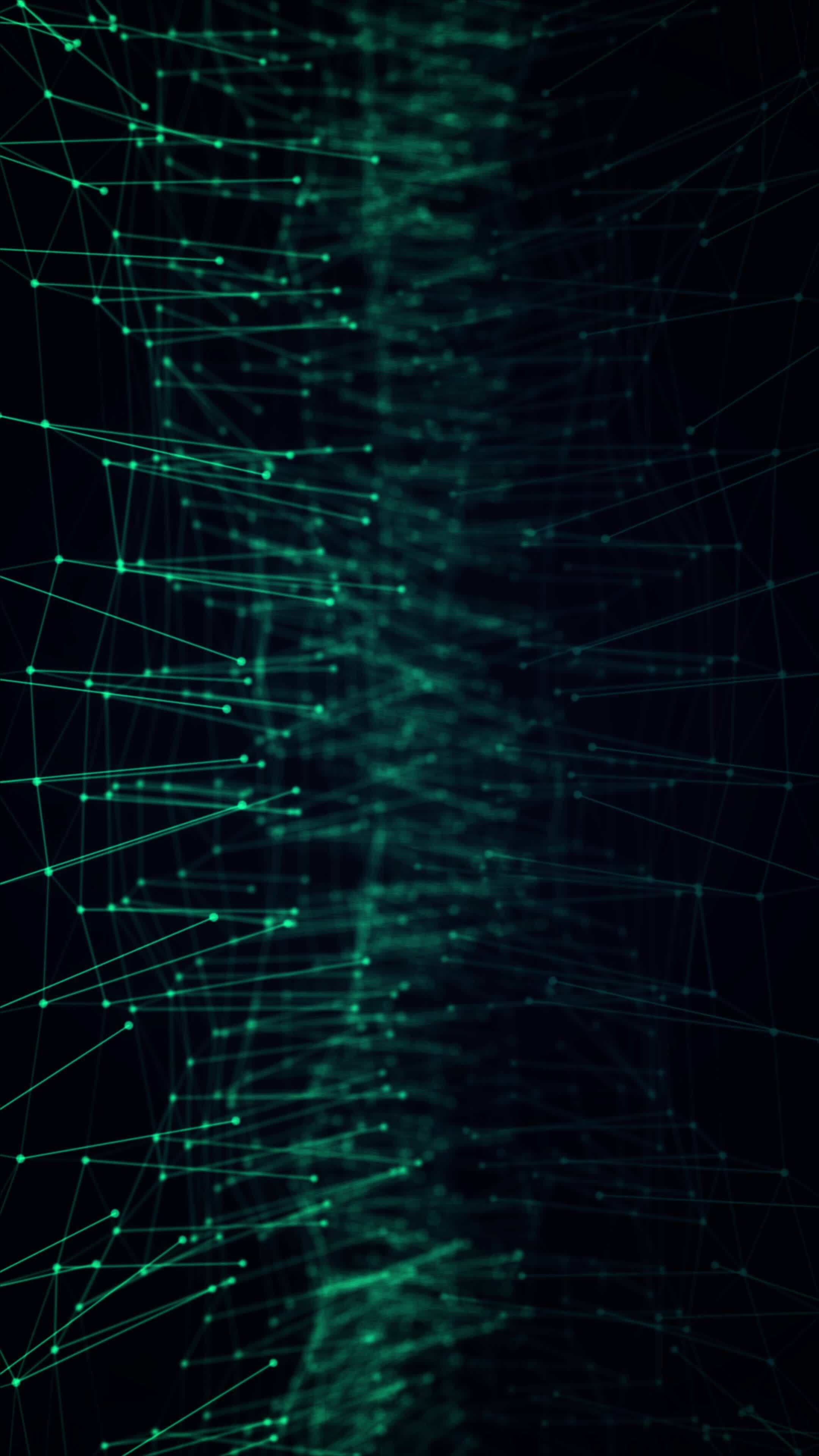 Abstract Tech Network Connection Dots Digital Technology And Big Data Analysis 4k Vertical