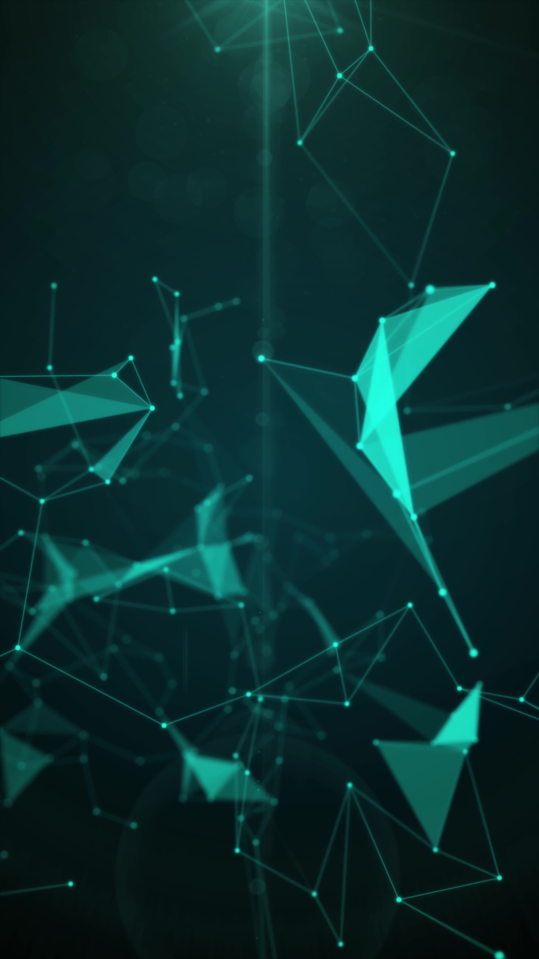 Abstract Tech Network Connection Dots Digital Technology And Big Data Analysis 4k Vertical