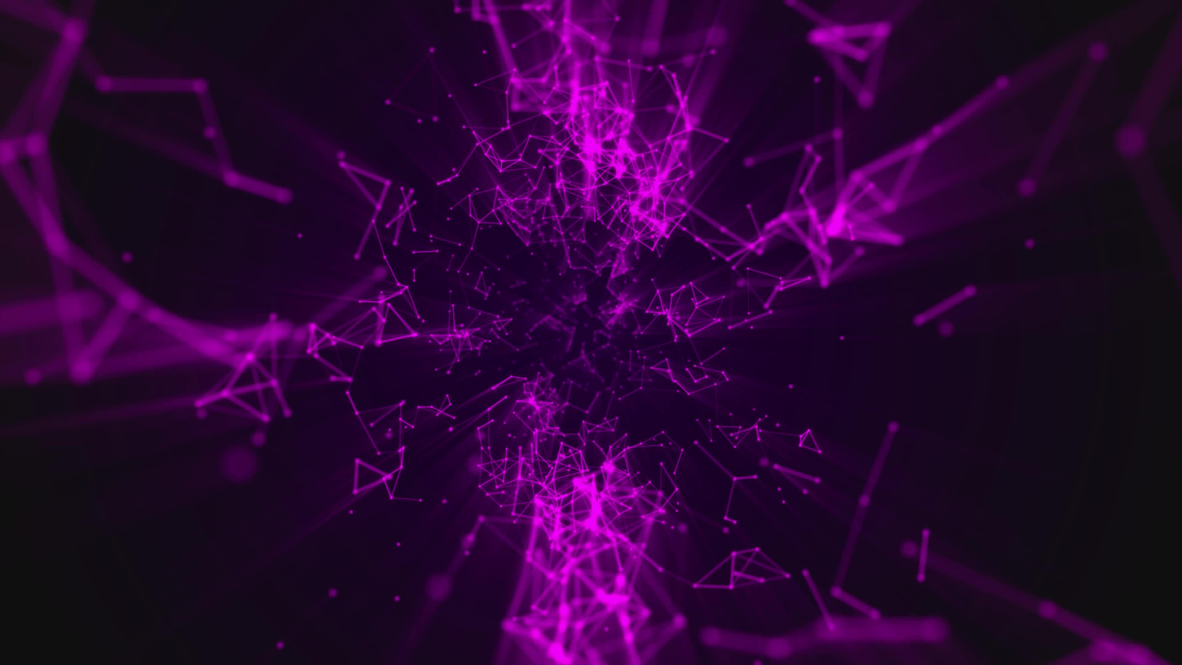 Abstract Tech Network Connection Dots Digital Technology And Big Data Analysis 4k Background
