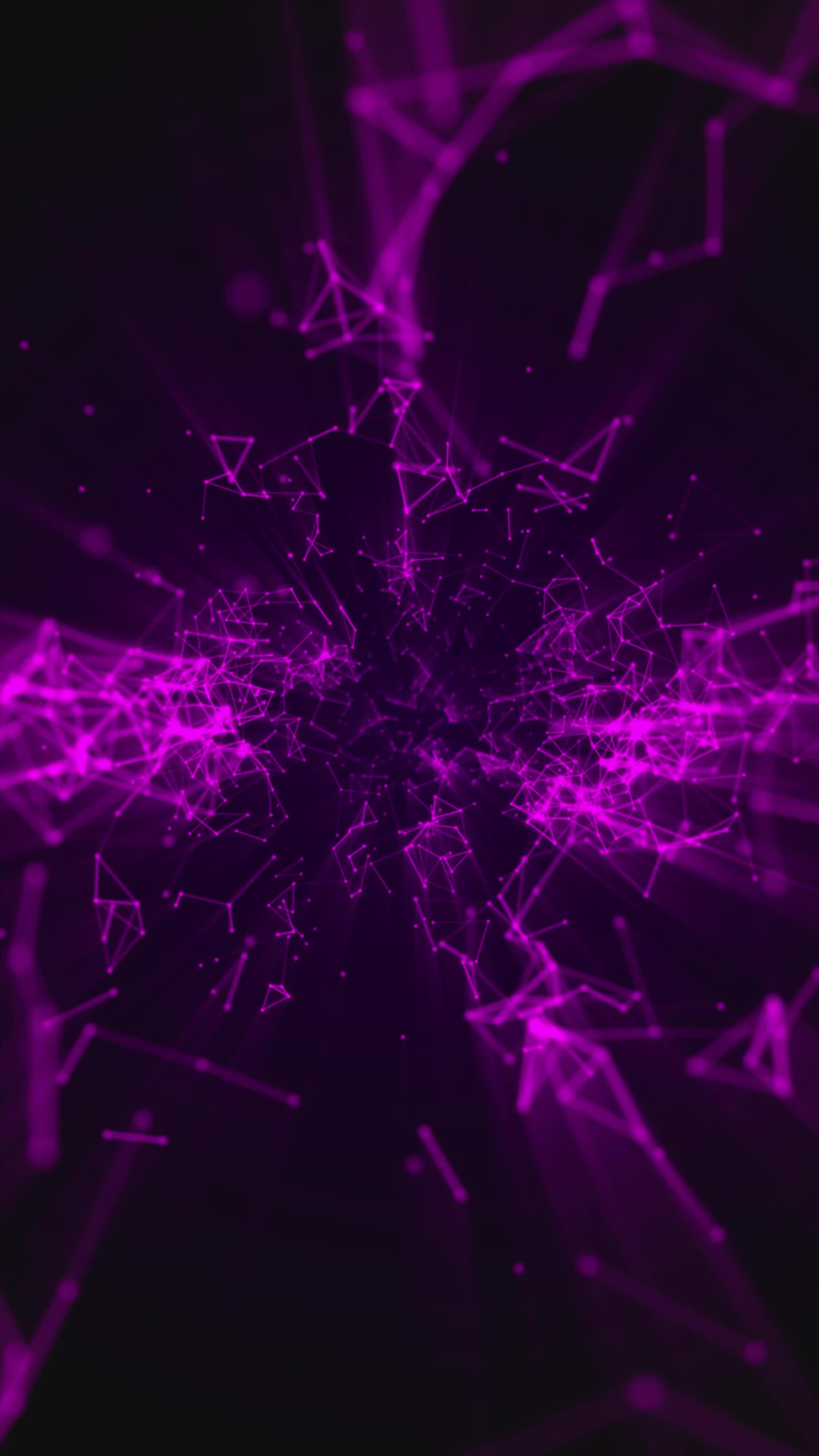 Abstract Tech Network Connection Dots Digital Technology And Big Data Analysis 4k Vertical