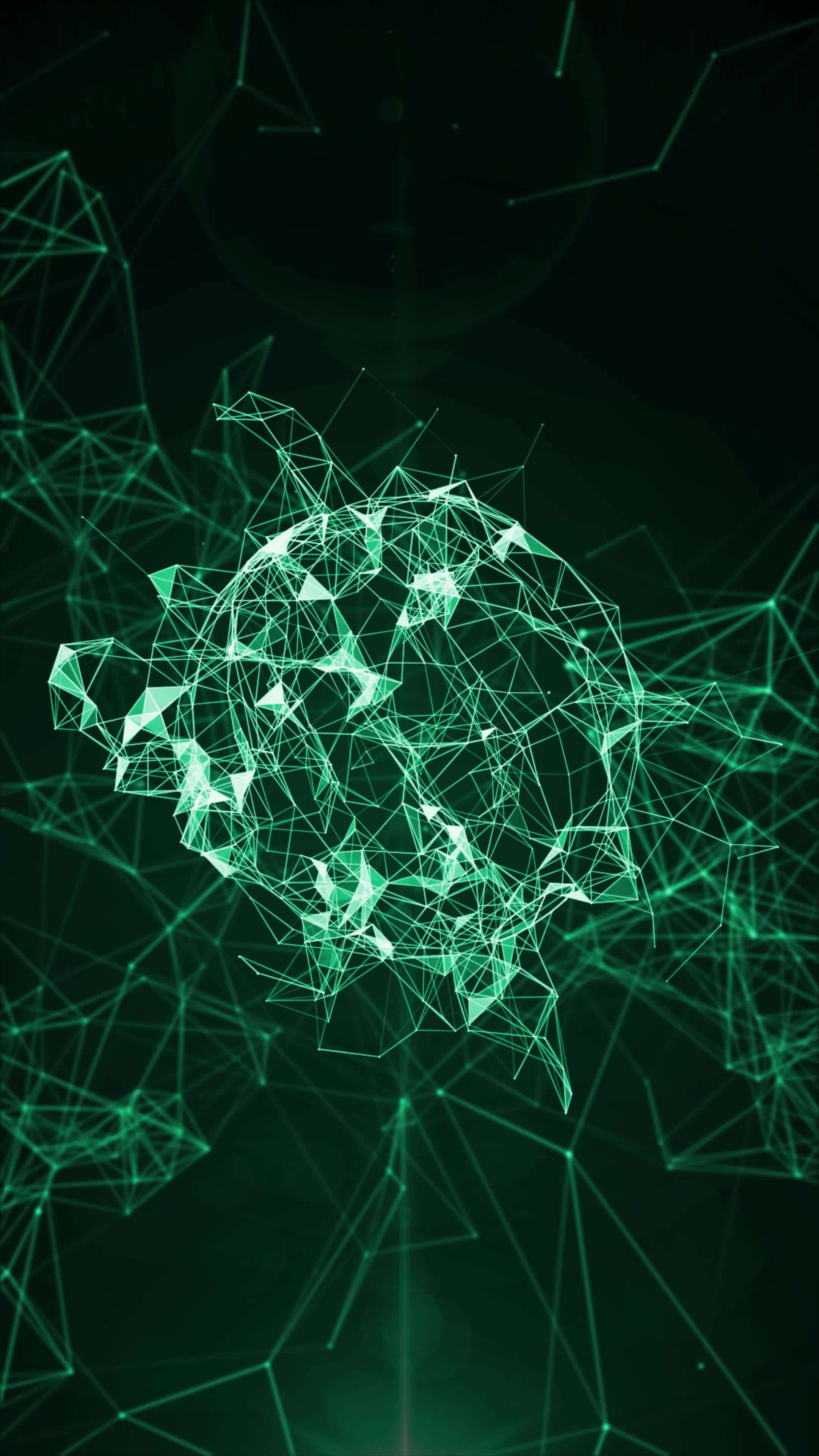 Abstract Tech Network Connection Dots Digital Technology And Big Data Analysis 4k Vertical