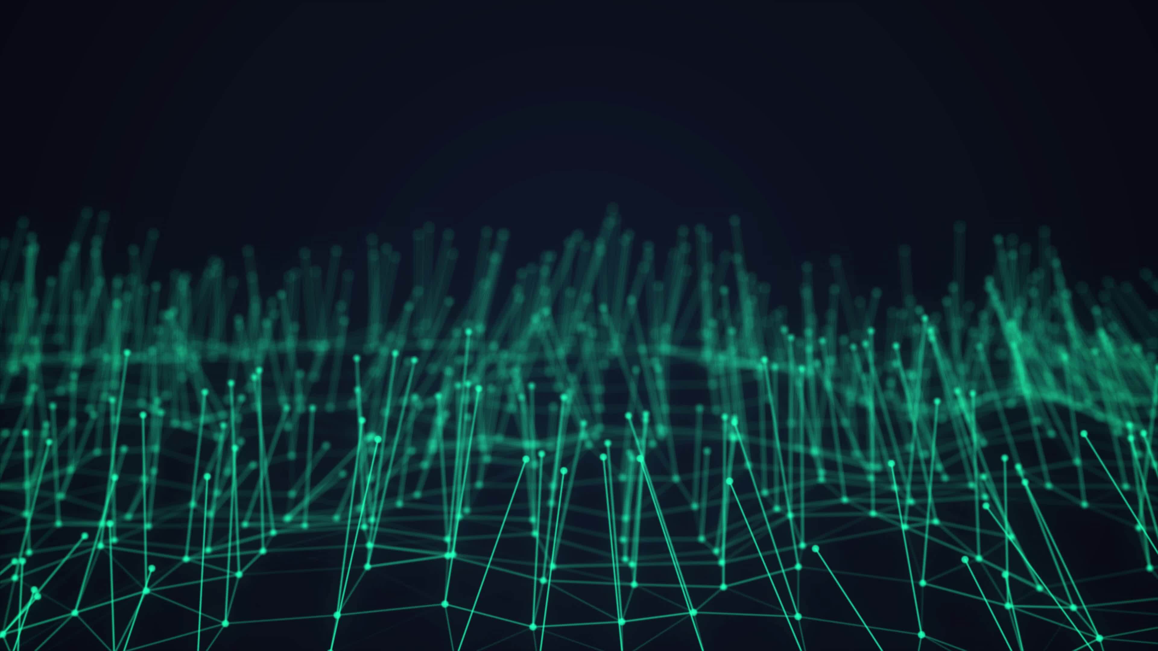 Abstract Tech Network Connection Dots Digital Technology And Big Data Analysis 4k Background
