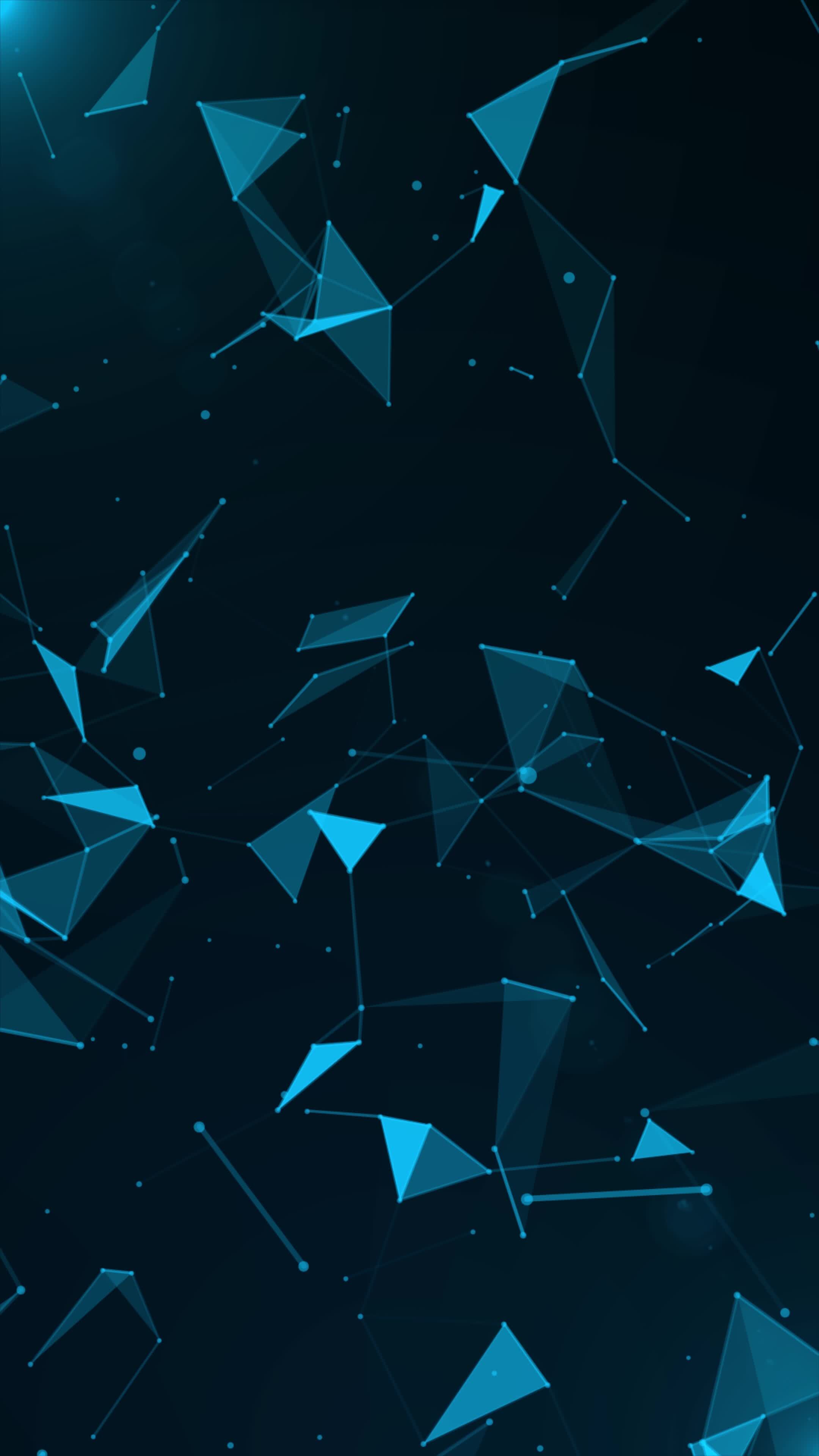 Abstract Tech Network Connection Dots Digital Technology And Big Data Analysis 4k Vertical