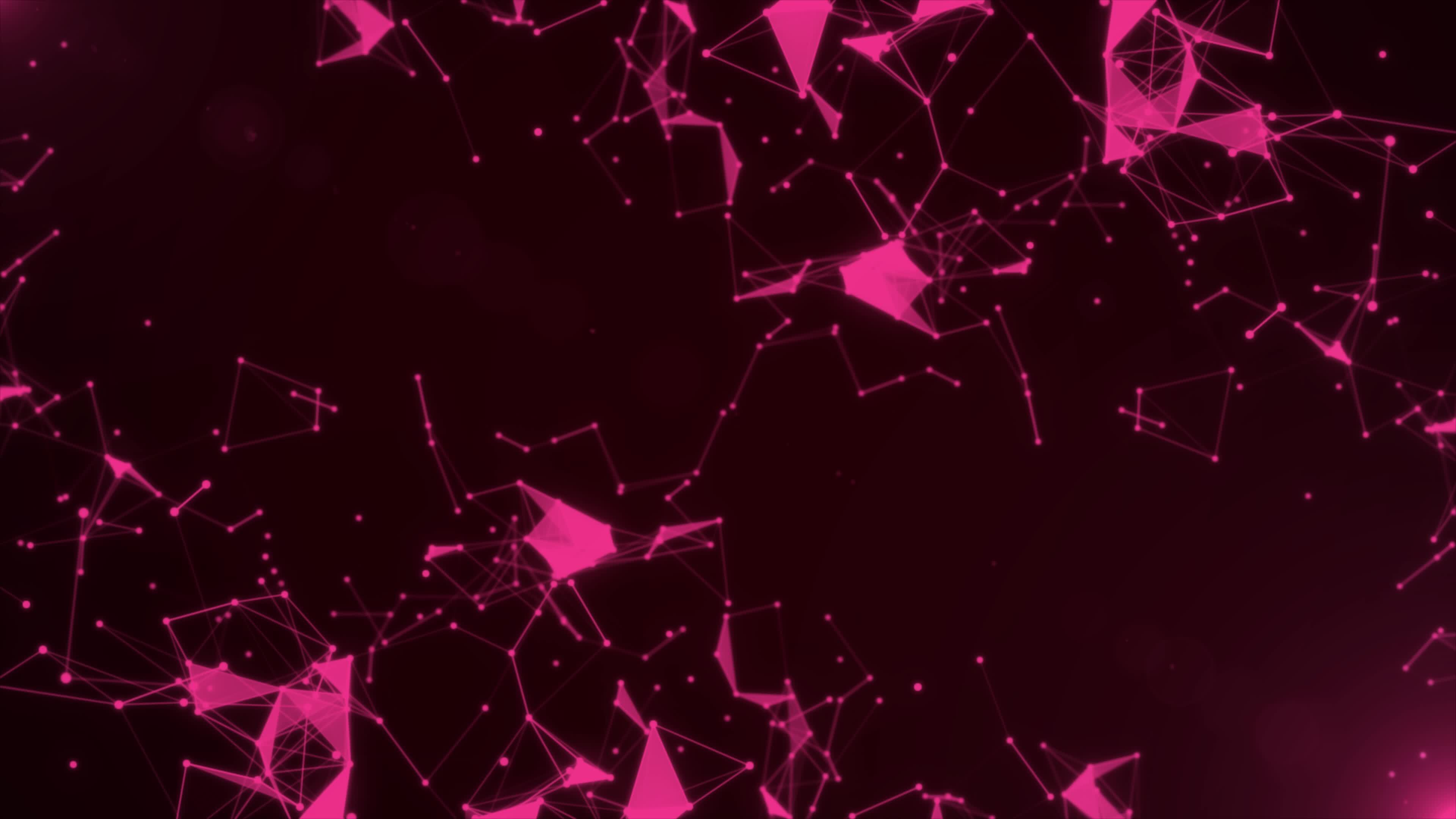 Abstract Tech Network Connection Dots Digital Technology And Big Data Analysis 4k Background