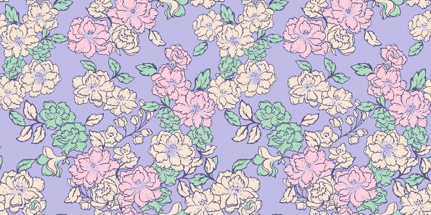 Page 2 Flower Seamless Pattern Vector Art Icons And Graphics For