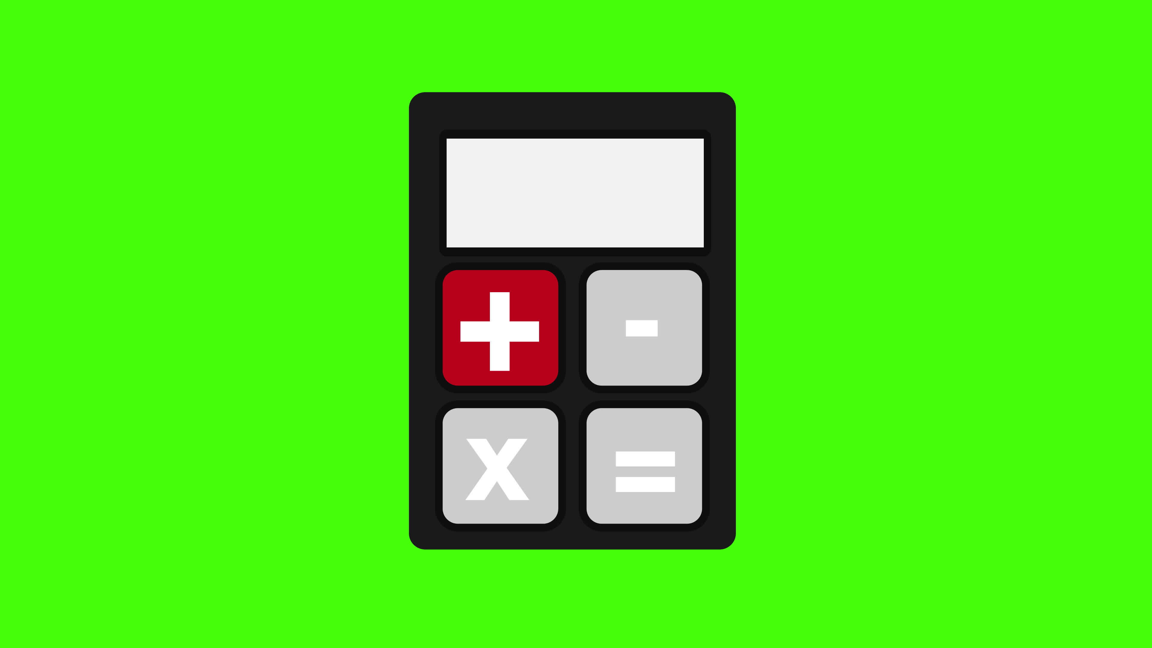 A calculator with numbers and buttons icon concept loop animation video ...