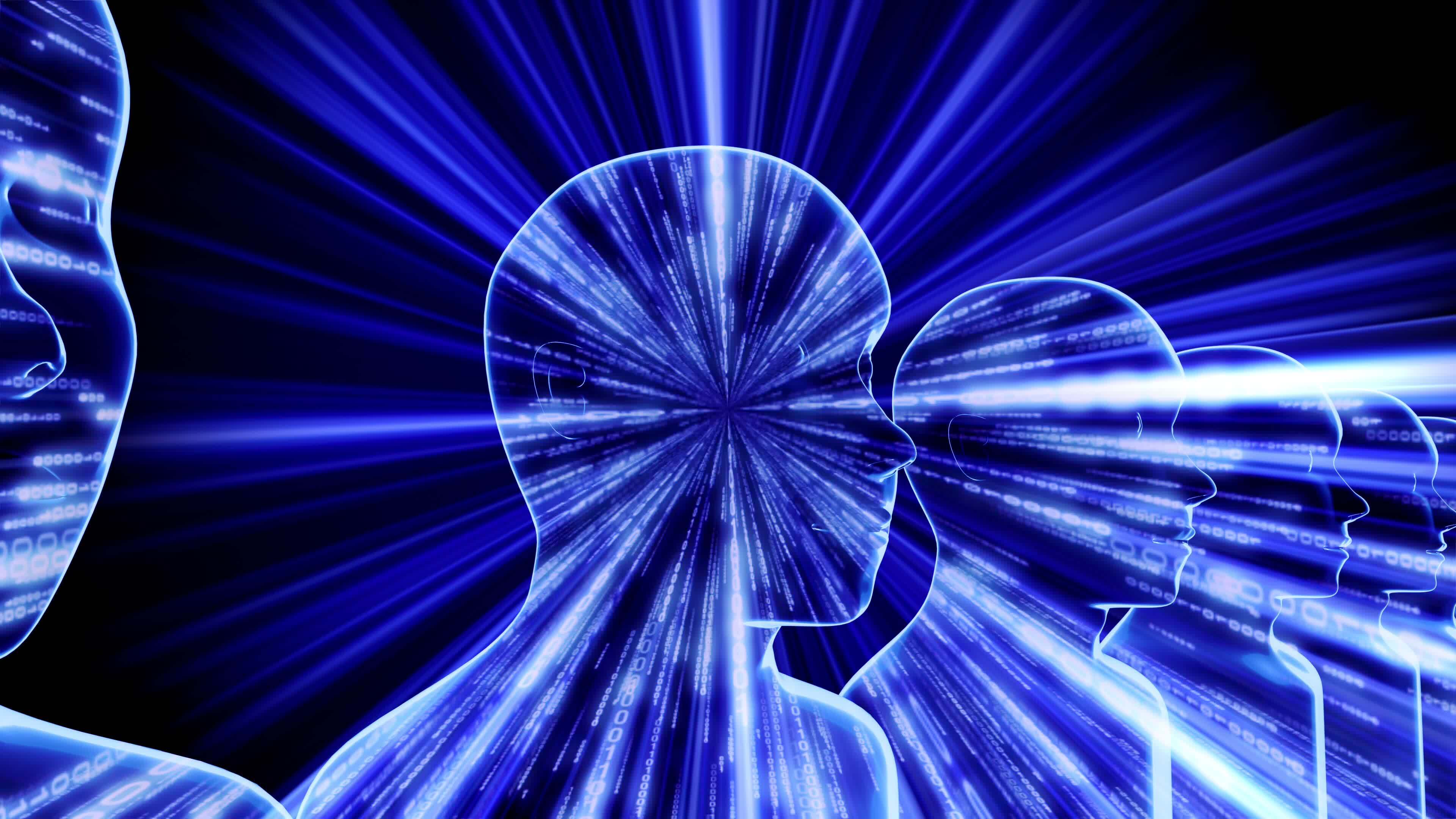 Many Geometrical Man Heads and Matrix Style Binary Code 39926811 Stock ... Many Geometrical Man Heads and Matrix Style Binary Code 39926811 Stock ...