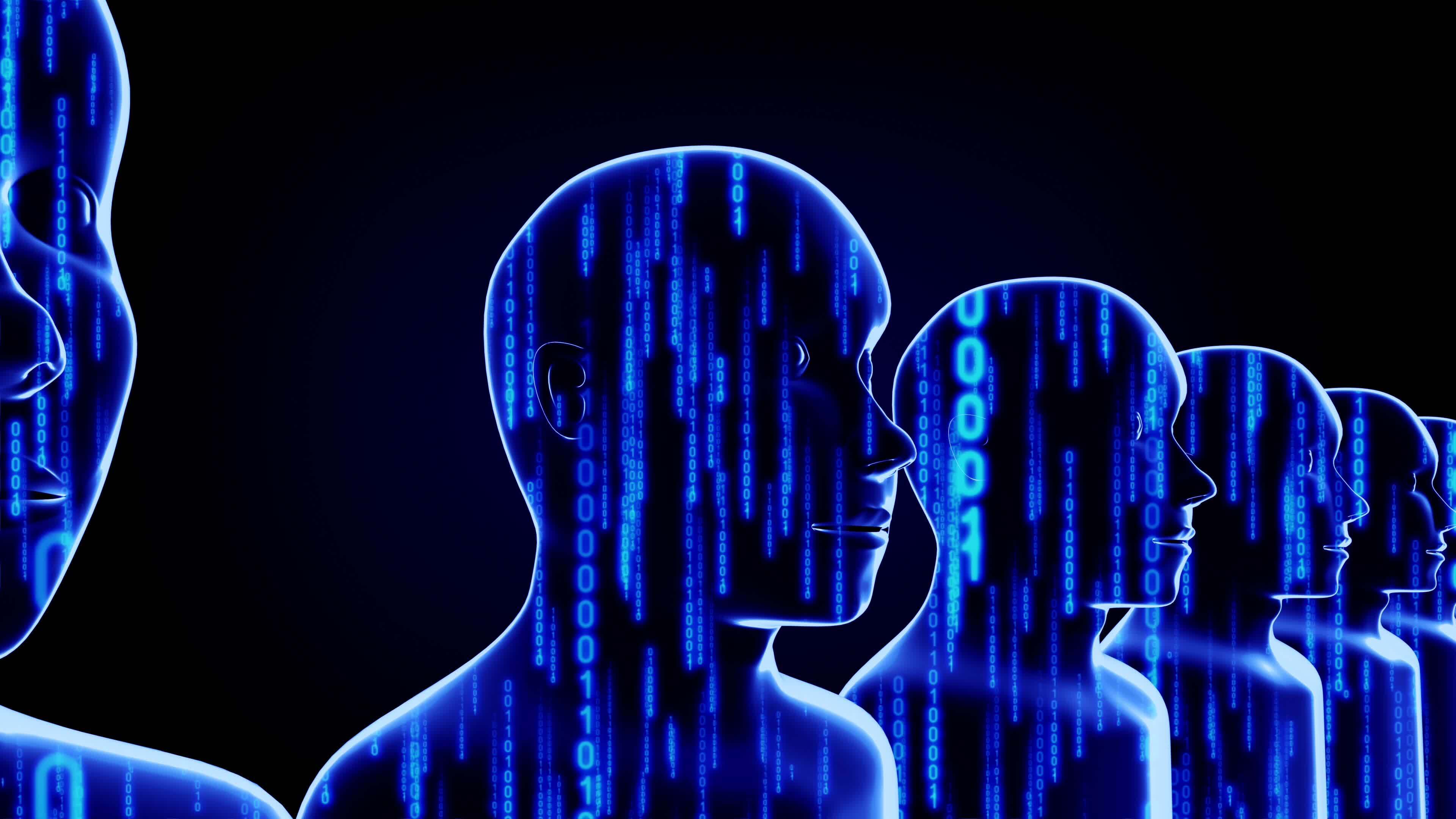 Many Geometrical Man Heads and Matrix Style Binary Code 39926835 Stock ... Many Geometrical Man Heads and Matrix Style Binary Code 39926835 Stock ...