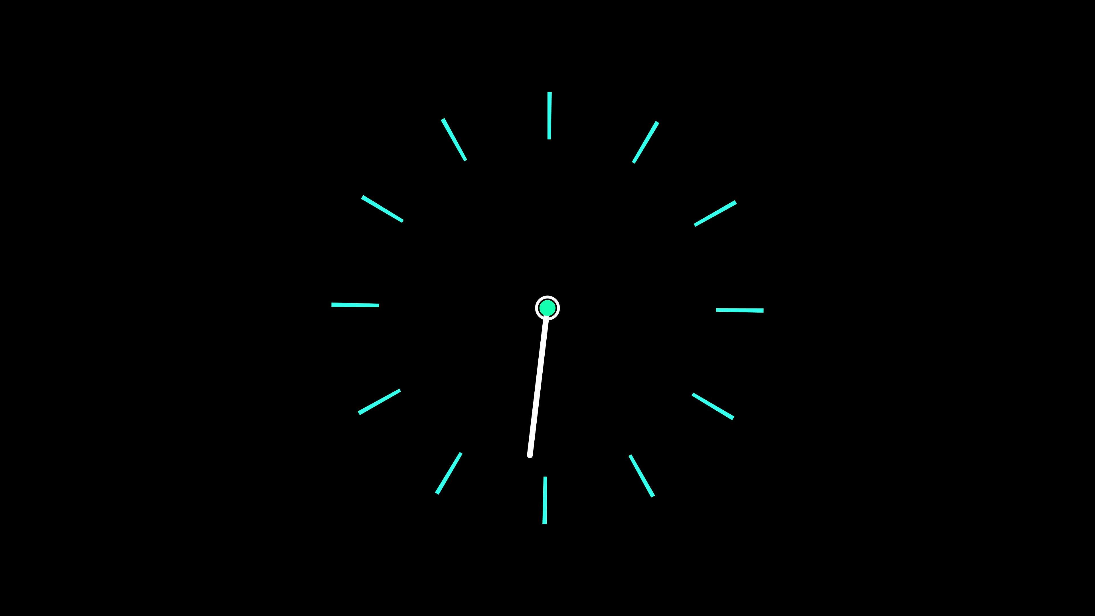 Clock Icon Countdown 24 Hour Day Fast Speed Clock Timer Rotation 360 Uhd Animation One The