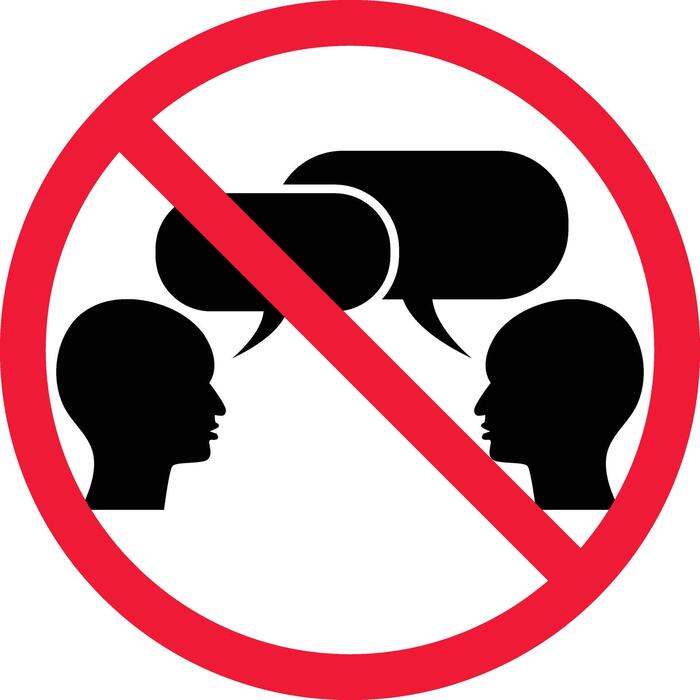 No Talking Sign Vector Art, Icons, and Graphics for Free Download