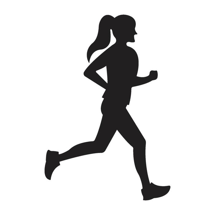 Girl Running Silhouette Vector Art, Icons, and Graphics for Free Download