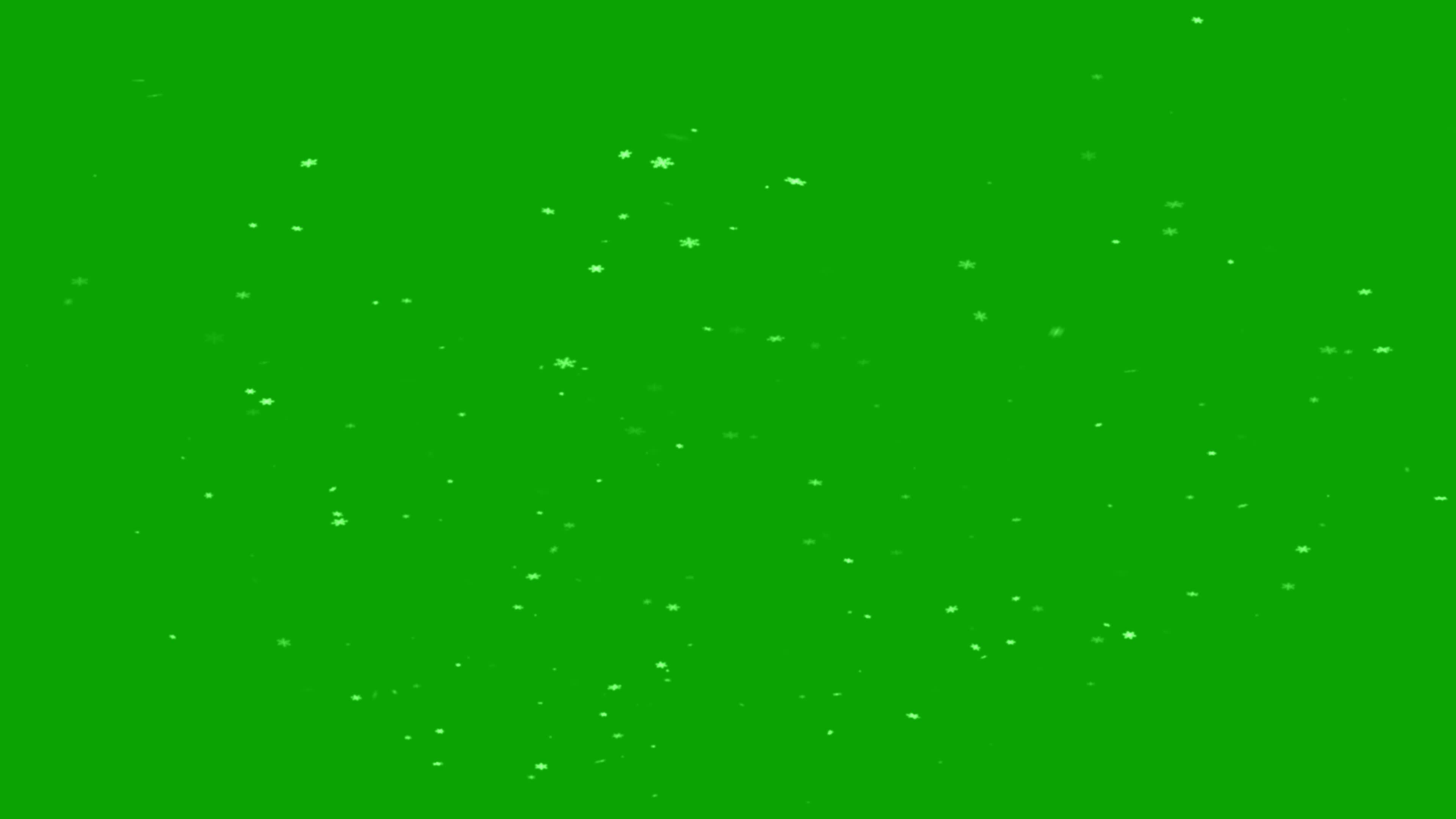 Snowfall overlay on green background. Winter slowly falling snow effect. 4K animation. 40157464 ...