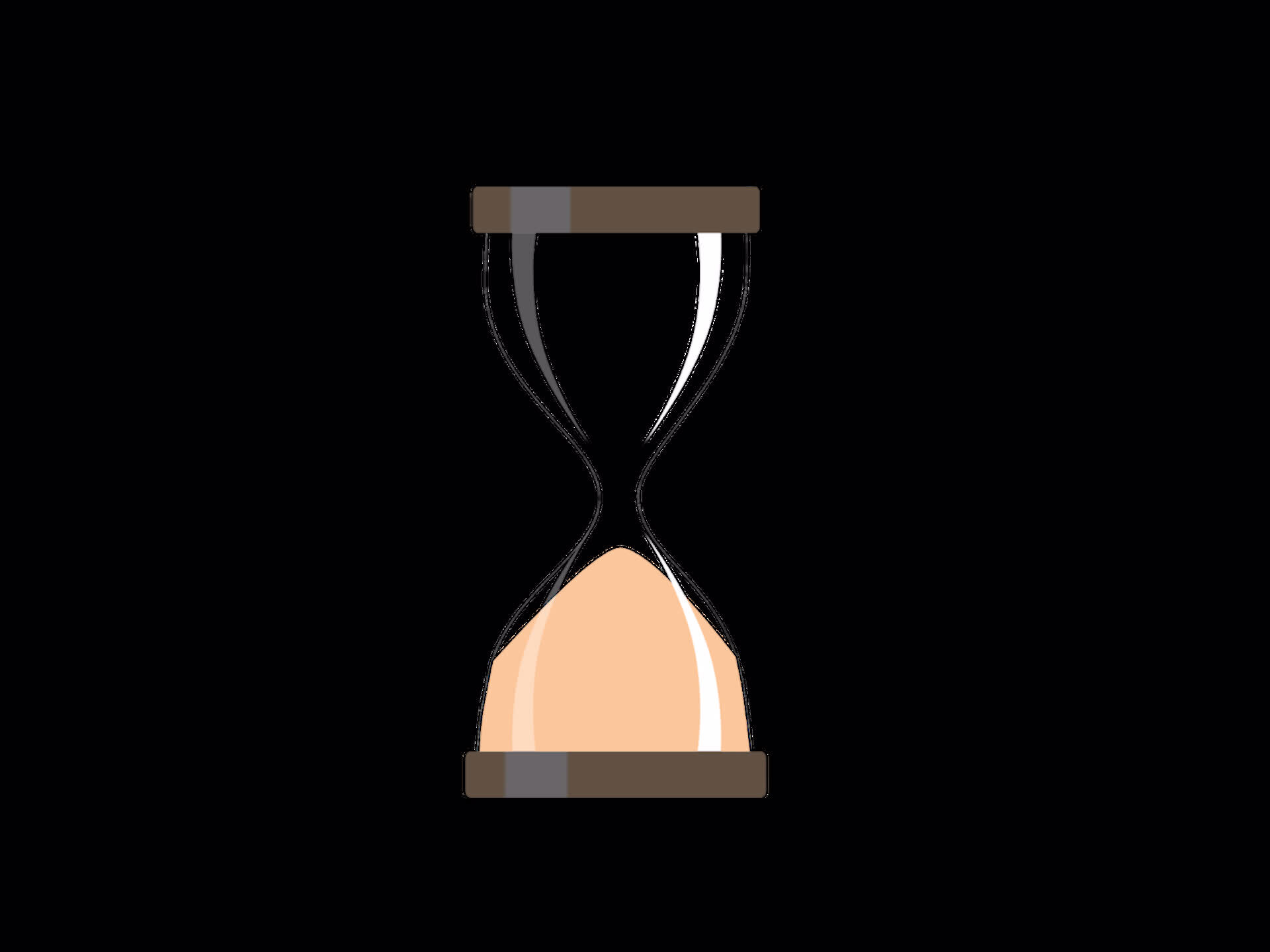 Animated hourglass sand drip in glass time alpha transparent background 40164821 Stock Video at ...